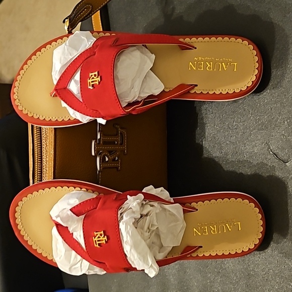 Ralph Lauren Double RL | Shoes | Rll Thong Toe Sandalslide | Poshmark